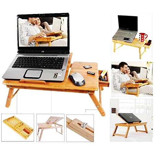 Powefull Multipurpose Wooden Laptop Table with Drawer Study Table